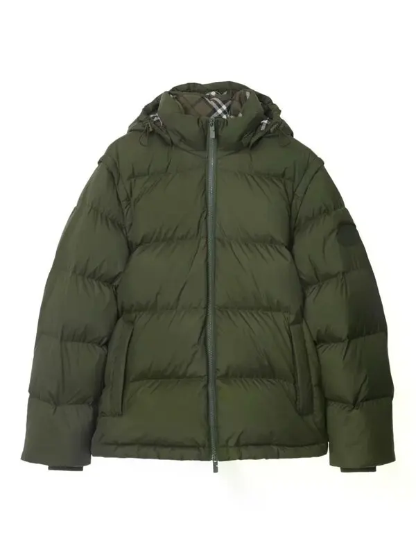 Burberry Detachable-sleeve Puffer Jacket - Green