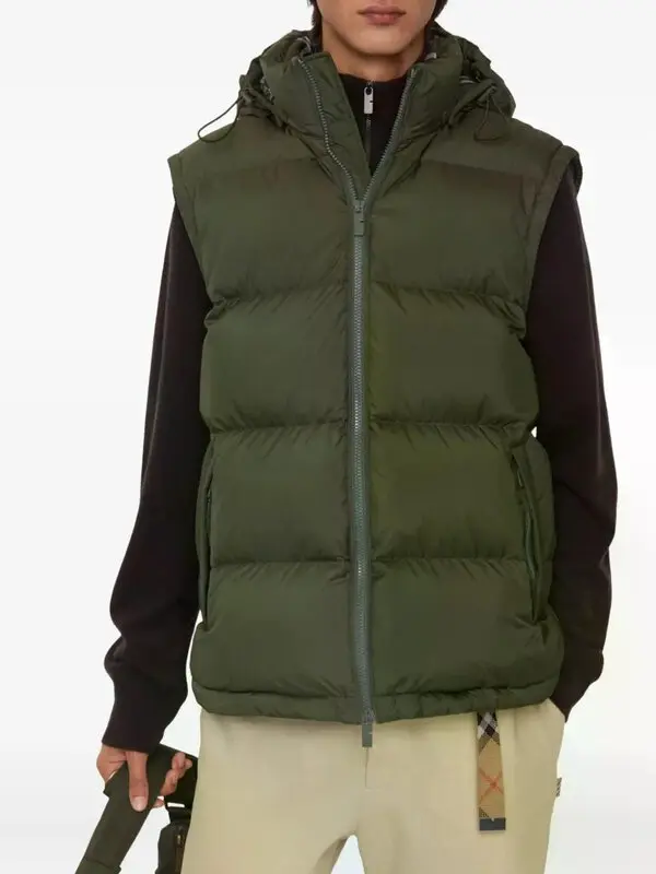 Burberry Detachable-sleeve Puffer Jacket - Green