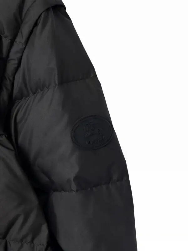 Burberry Puffer Jacket With Detachable Sleeves - Black