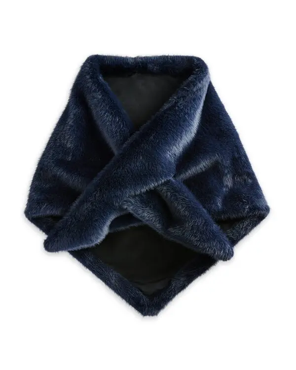 Herno Faux Fur Triangle Foulard