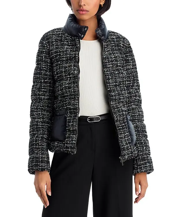 Herno Tweed Short Puffer Jacket