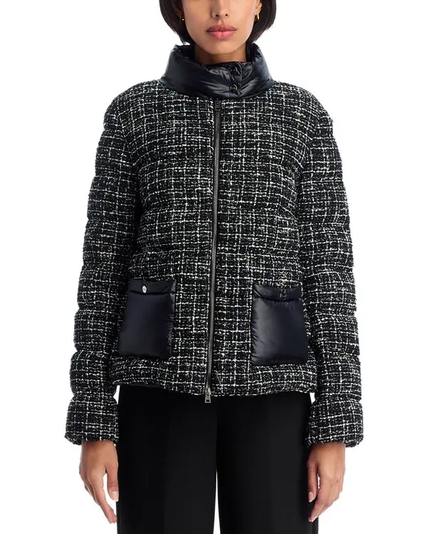 Herno Tweed Short Puffer Jacket