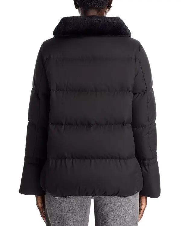 Herno Quilted Down Jacket With Faux Fur Collar
