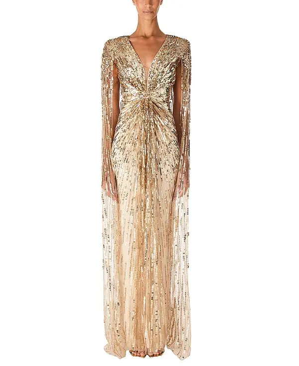 Jenny Packham Embellished Gown - Illusion