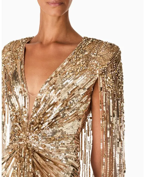 Jenny Packham Embellished Gown - Illusion
