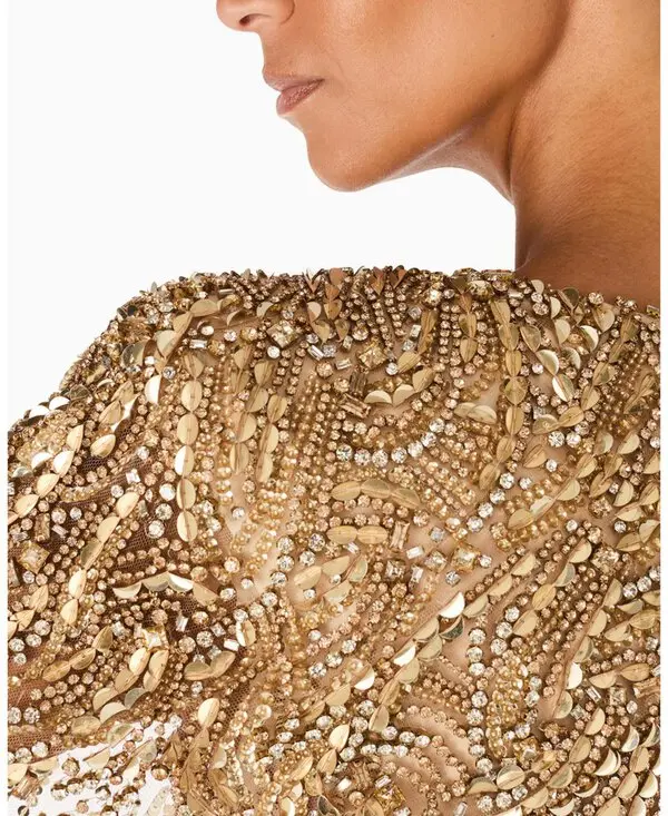 Jenny Packham Embellished Gown - Illusion