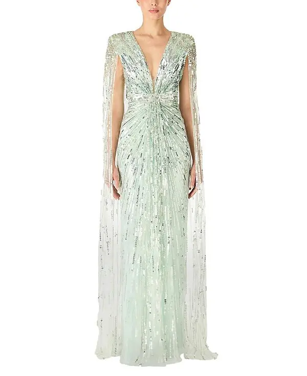 Jenny Packham Embellished Gown - Lagoon