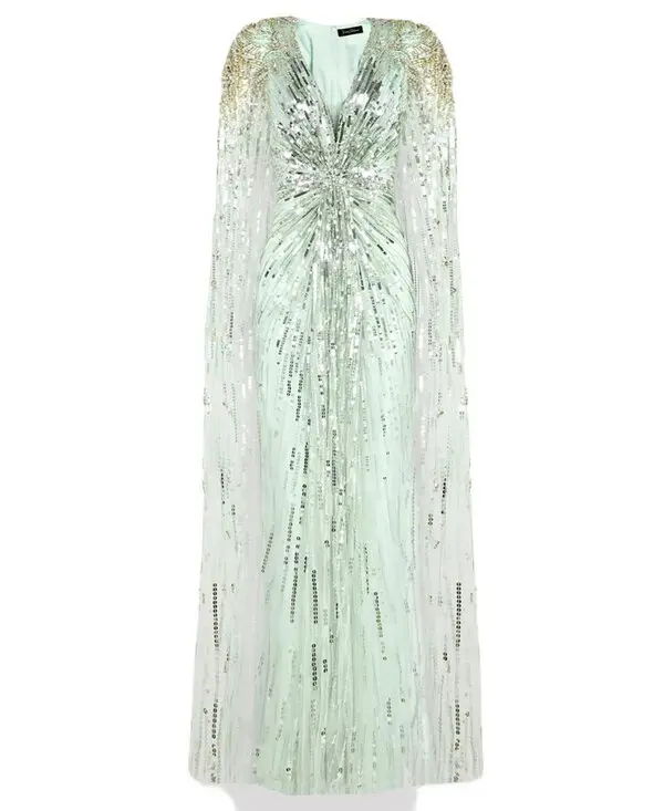 Jenny Packham Embellished Gown - Lagoon