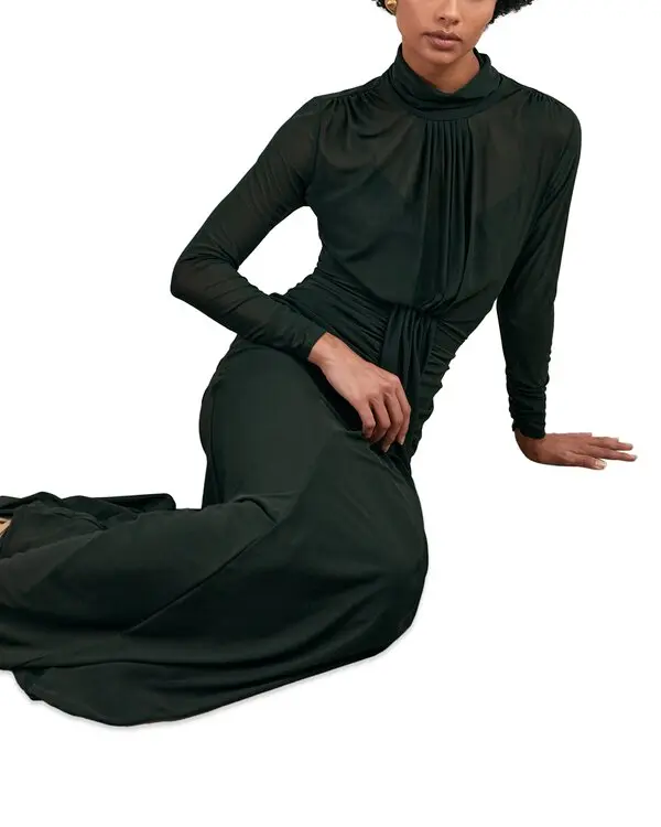 Buy Reiss Reiss Dark Green Dress Shop Reiss Danni Ruched Jersey Maxi Dress  Saks Fifth Avenue