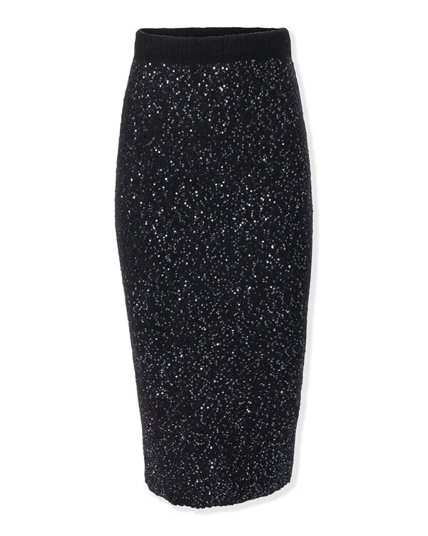 Carolina Herrera Sequined Knit Pencil Skirt