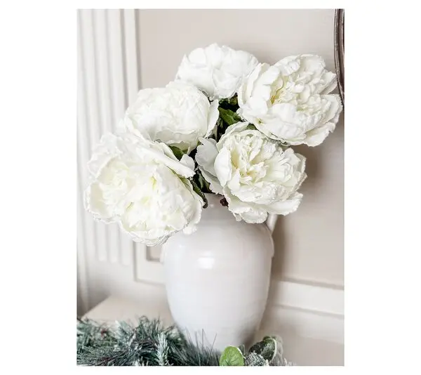 SIMPLY STUNNING BY JANINE GRAFF As Is Simply Stunning S/5 Snowy Peony Picks Janine Graff - One-color