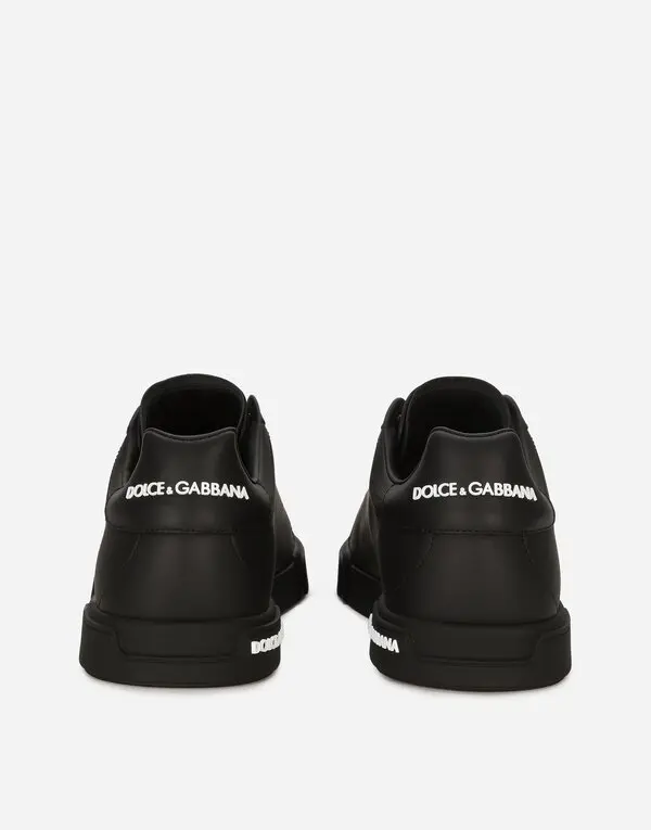 Dolce & Gabbana Calfskin Nappa Portofino Sneakers - Black