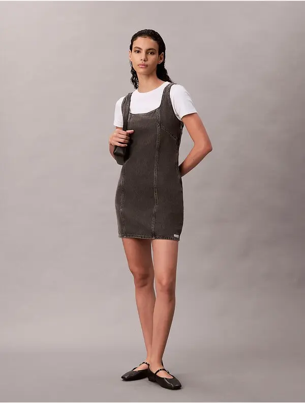 Calvin Klein Denim Mini Dress - Grey Stone