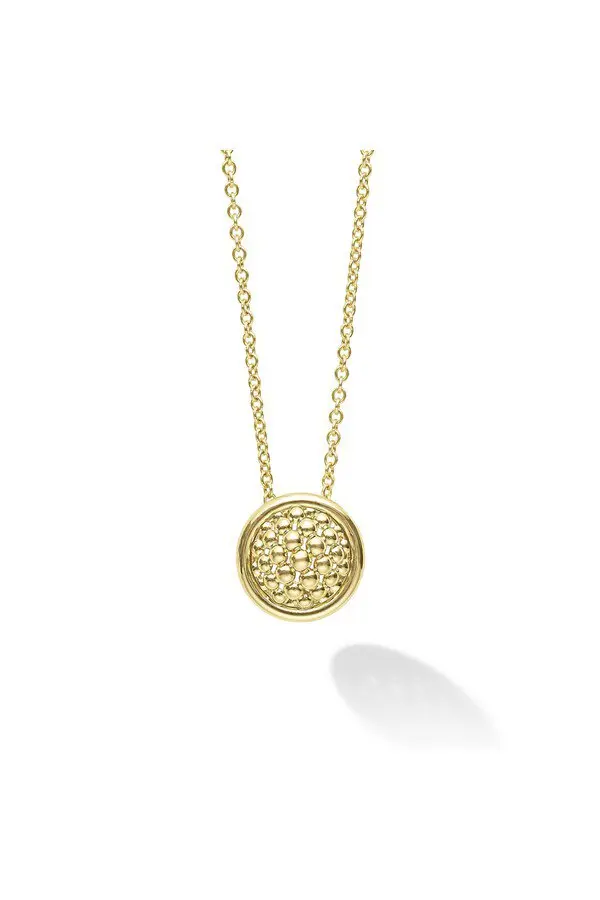 Lagos Meridian Circle Pendant Necklace - Gold