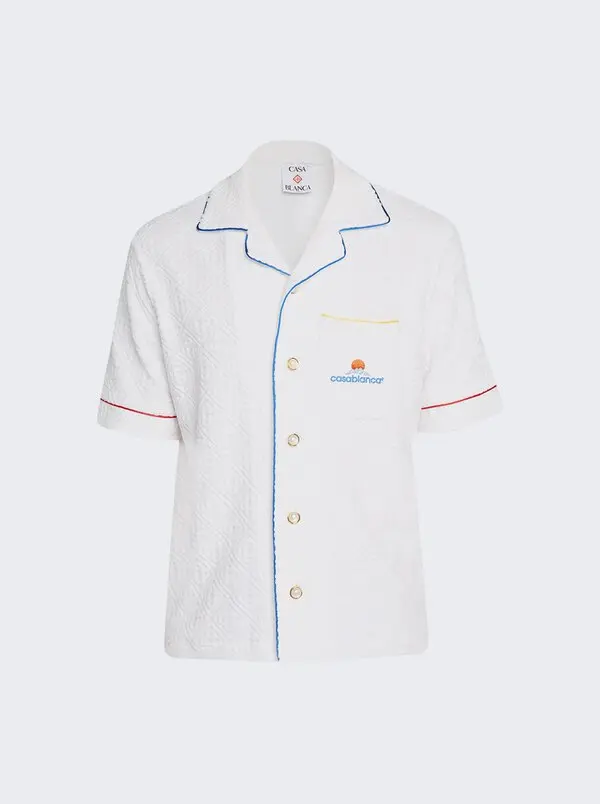 Casablanca Towelling Monogram Shirt Bright - White