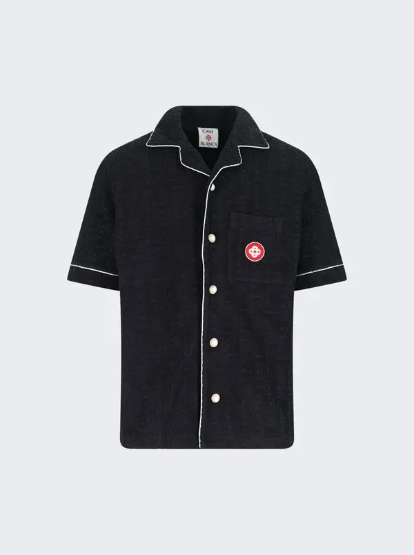 Casablanca Towelling Monogram Shirt - Black
