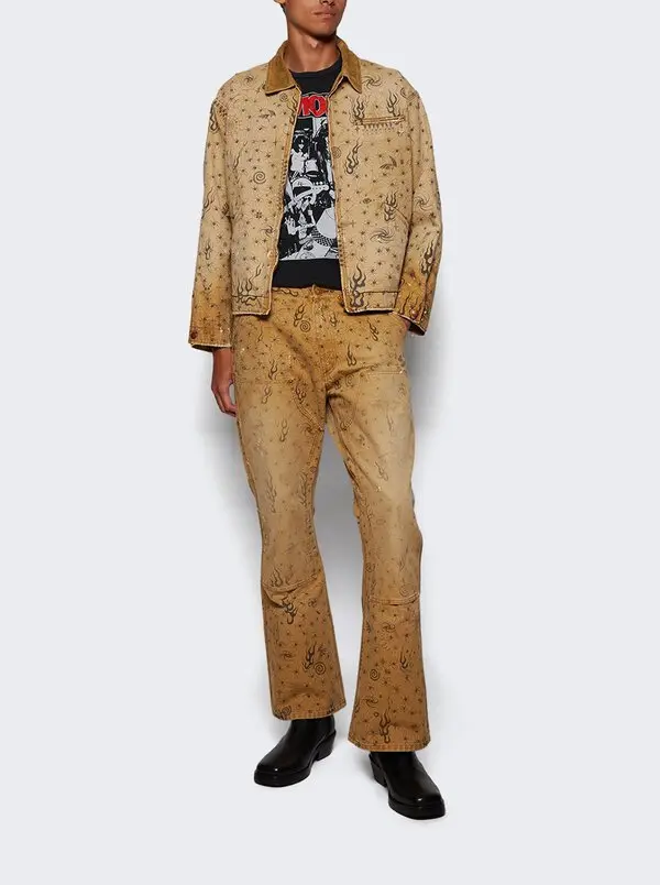 SAINT MXXXXXX X Dr. Woo Double Knee Pants - Beige