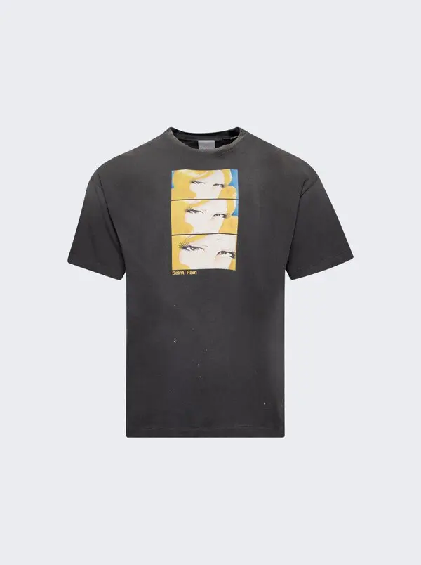 Saint Mxxxxxx X Perks And Mini Saint Pam Tee In Black - 70% Off