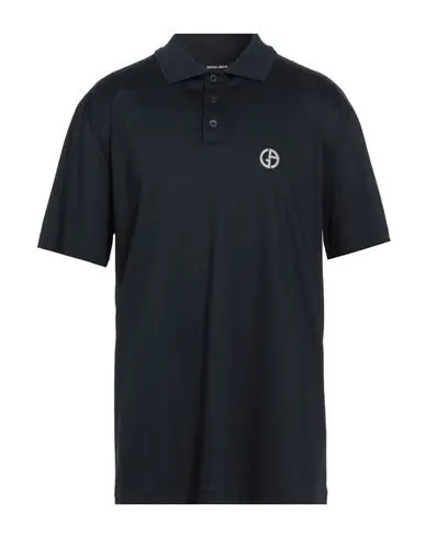 Giorgio Armani Polo Shirt Size Cotton, Viscose, Polyester, Polyamide, Elastane - Blue