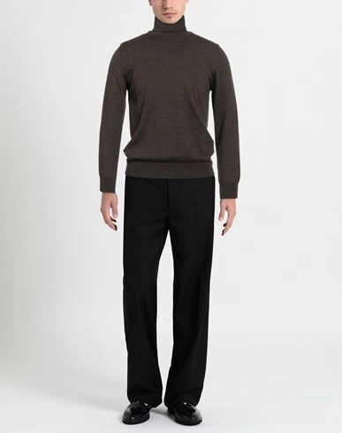 ANDREA FENZI Merino Wool Turtleneck Sweater - Brown