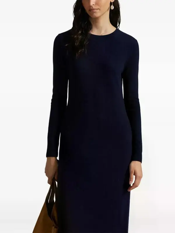 Polo Ralph Lauren Long-Sleeve Knit Dress In Blue - 50% Off | Editorialist