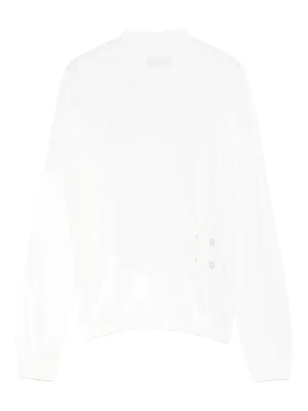 Liu Jo Pearl-embellished Wool Sweater - Neutrals