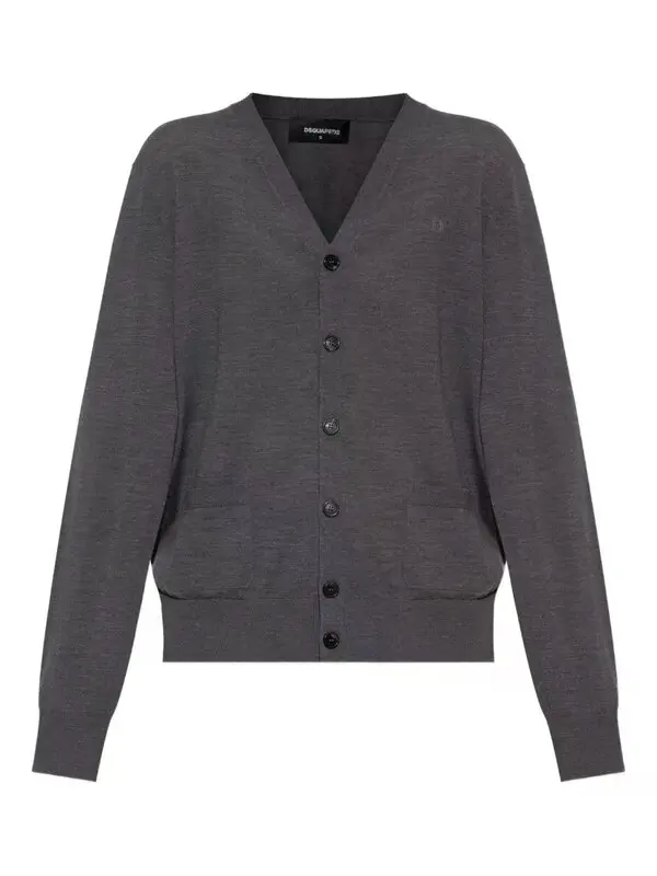 Dsquared2 Button-up V-neck Cardigan - Grey
