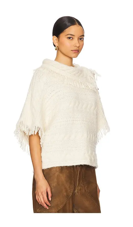 Isabel Marant Étoile Blanche Fringe Trim Sweater