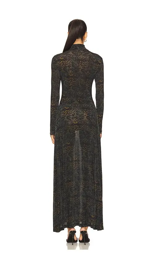 Ulla Johnson Koa Jersey Ruched Front Turtleneck Dress - Desert Jasper - 20%  Off | Editorialist