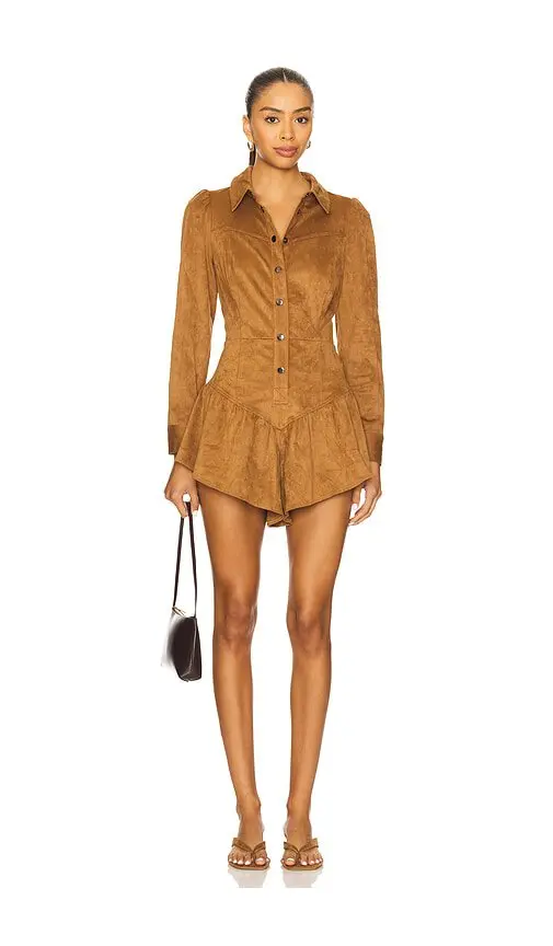 Saylor Enid Romper - Taupe