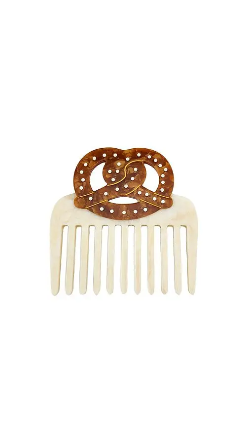 SOLAR ECLIPSE Hand-painted Pretzel Pocket Hair Comb - N,a