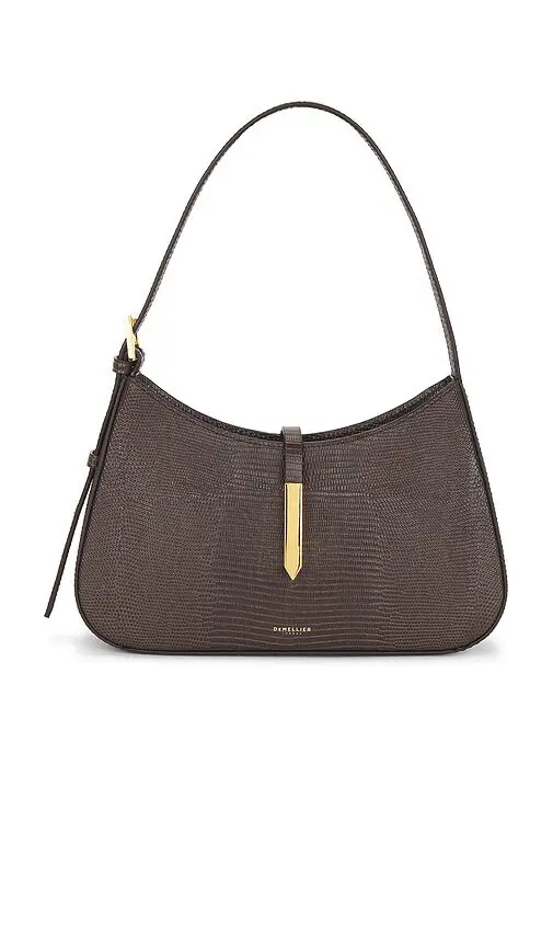 Demellier Tokyo Bag Espresso Lizard Effect Editorialist