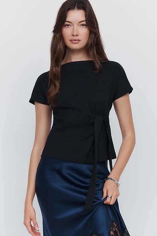 Anthropologie Wrap Top - Anthracite