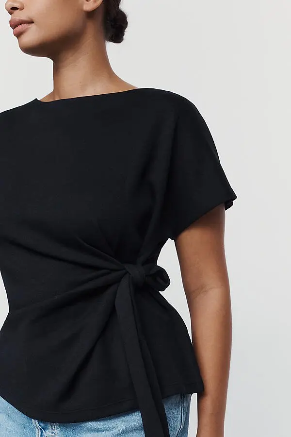 Anthropologie Wrap Top - Anthracite