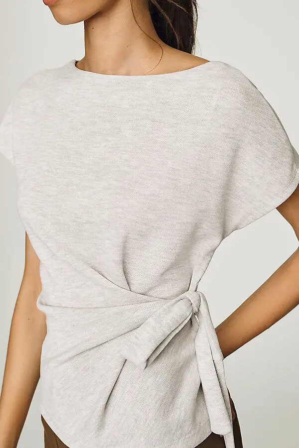 Anthropologie Wrap Top - Light Sand