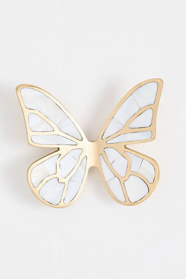 Anthropologie Butterfly Wall Charm - Pearl