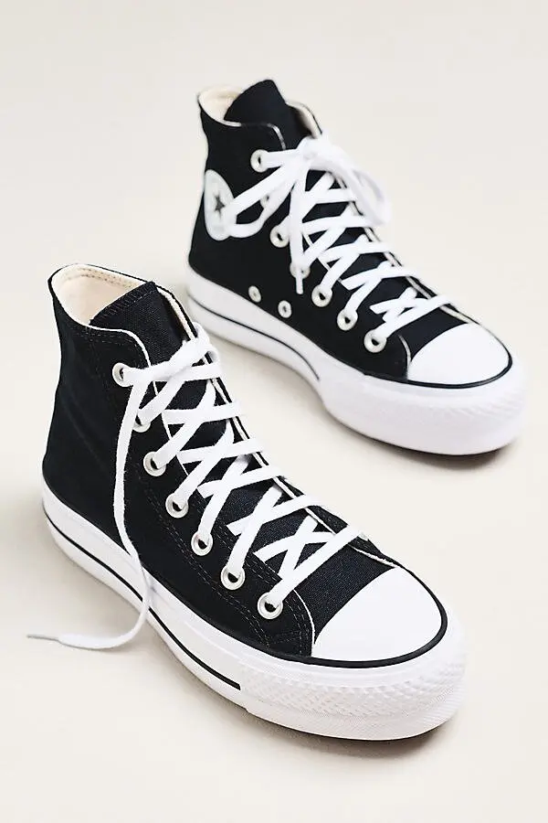 CONVERSE Chuck Taylor All Star Lift Platform Canvas Sneakers - Black/white/white