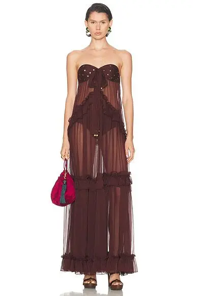 SIEDRES Josiane Dress - Brown