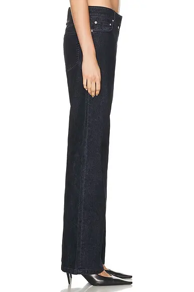 JEAN PAUL GAULTIER Inseam Zip Detail Flock Pant