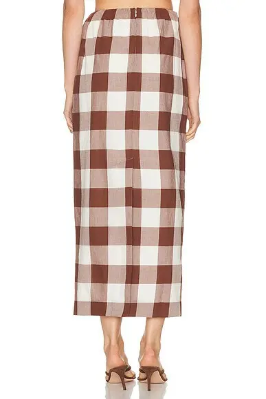 Posse Mira Skirt - Mocha Gingham