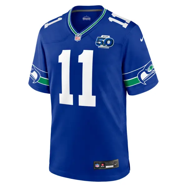 Nike Jaxon Smith-njigba Seattle Seahawks 50th Anniversary Nfl Game Jersey - Blue