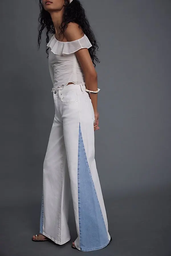 Edwin Marli Wide-leg Jeans - White