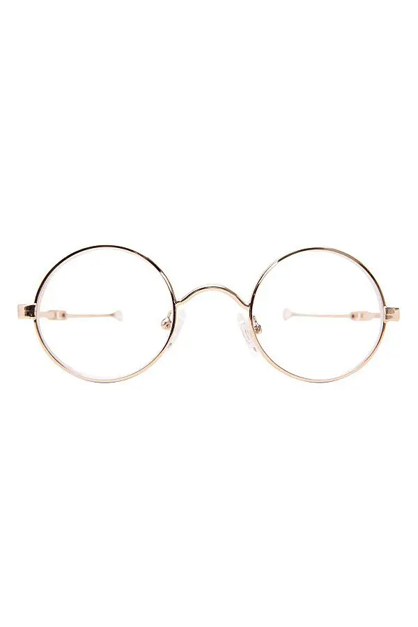 SUNGLASS MUSEUM Retro Swazi Round Frame Reading Glasses - Gold