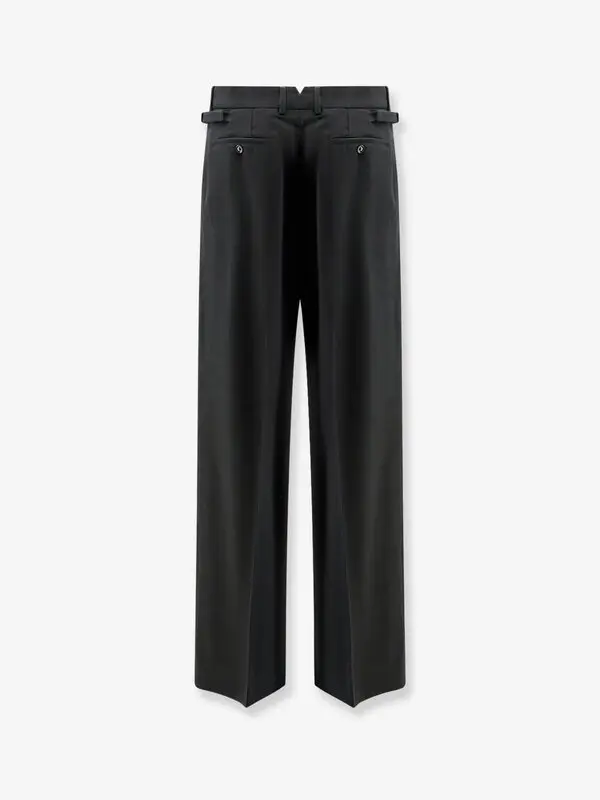 AMI Paris Virgin Wool Wide Leg Trousers