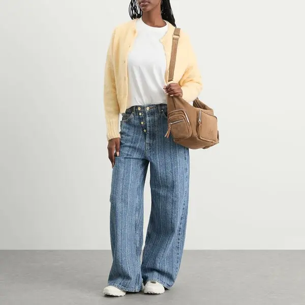 GANNI Structured Denim Baggy Jeans
