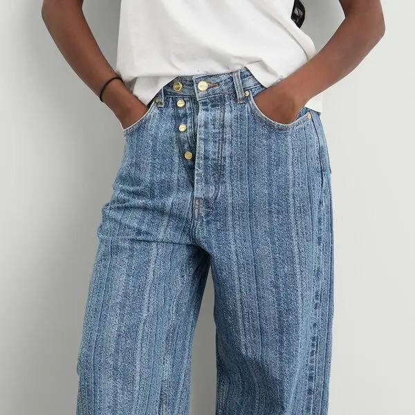 GANNI Structured Denim Baggy Jeans