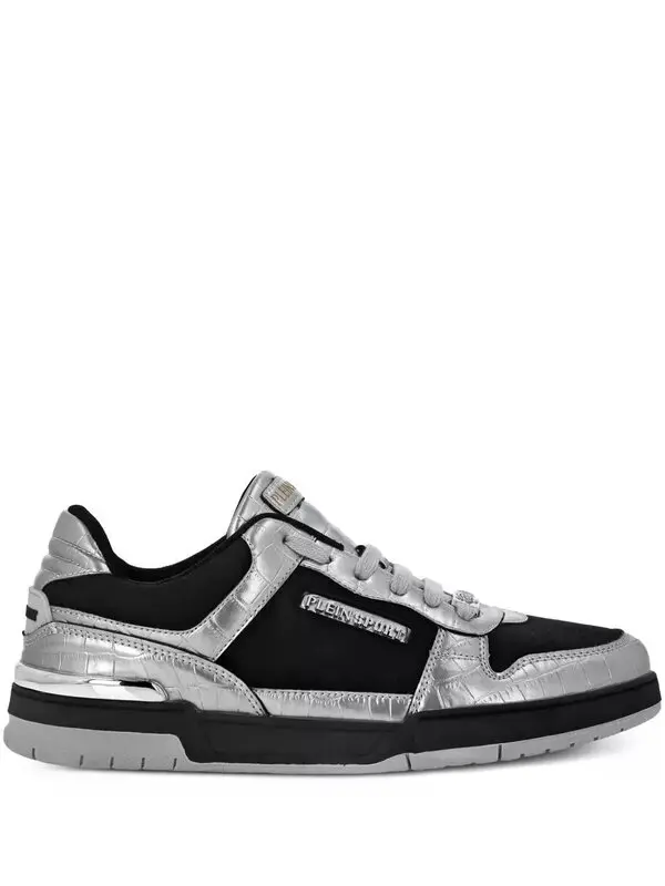 PLEIN SPORT Crocodile-effect Panel Sneakers