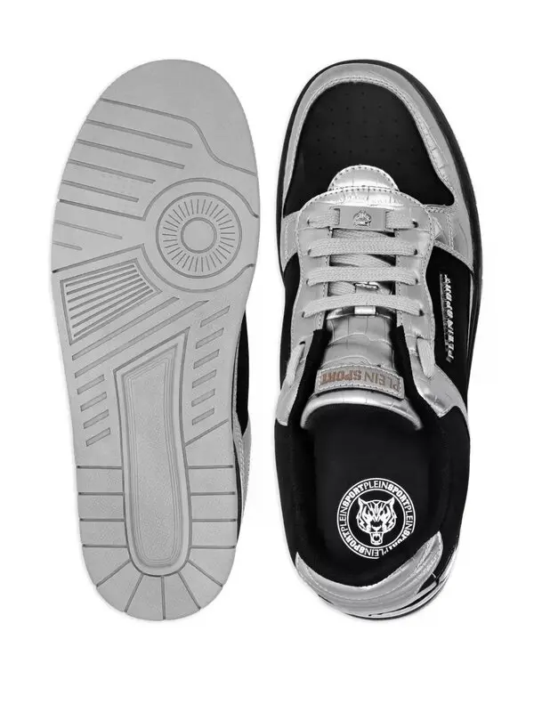 PLEIN SPORT Crocodile-effect Panel Sneakers