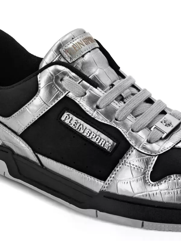 PLEIN SPORT Crocodile-effect Panel Sneakers
