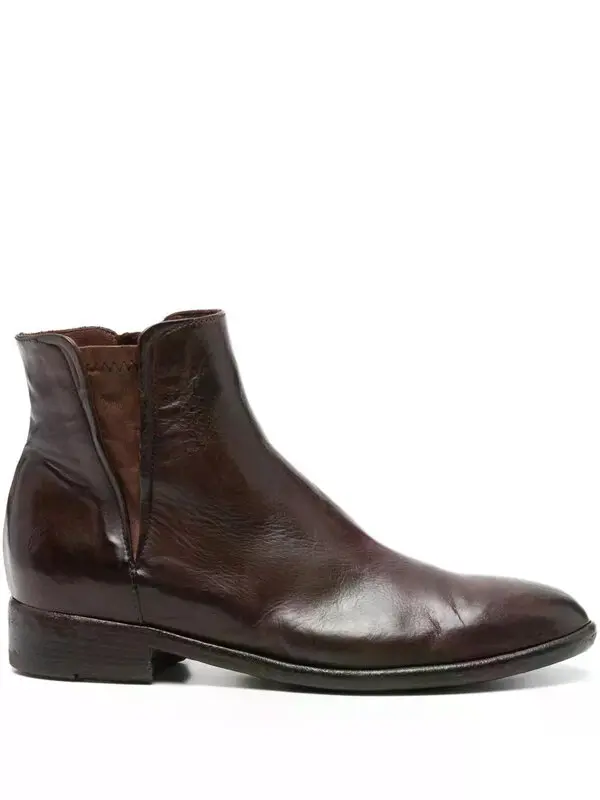 KING TARTUFOLI Zip-detail Leather Ankle Boots